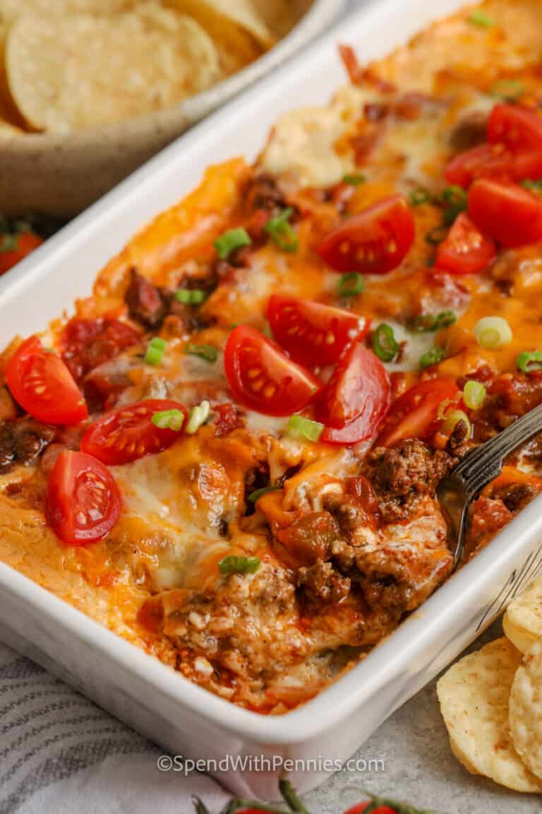 Baked Taco Ground Beef Dip