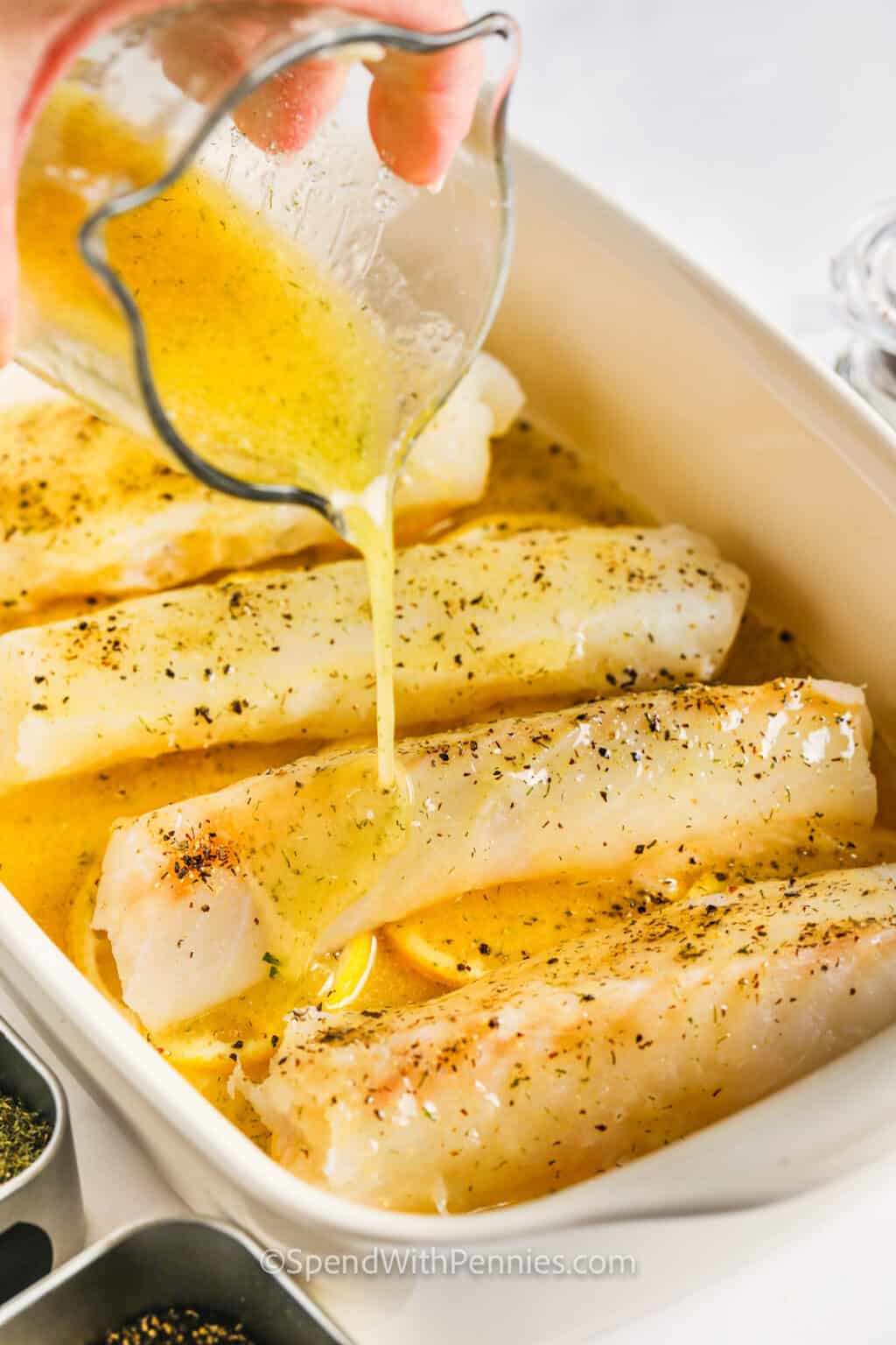 Lemon Garlic Butter Baked Cod