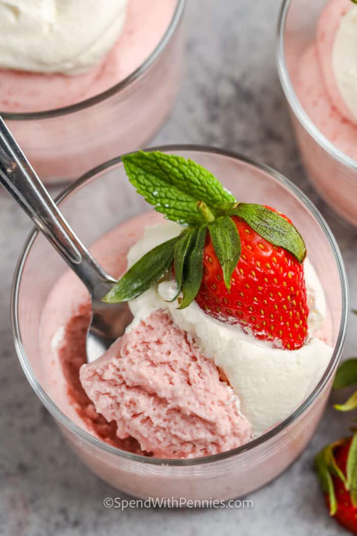 Homemade Strawberry Mousse - Spend With Pennies