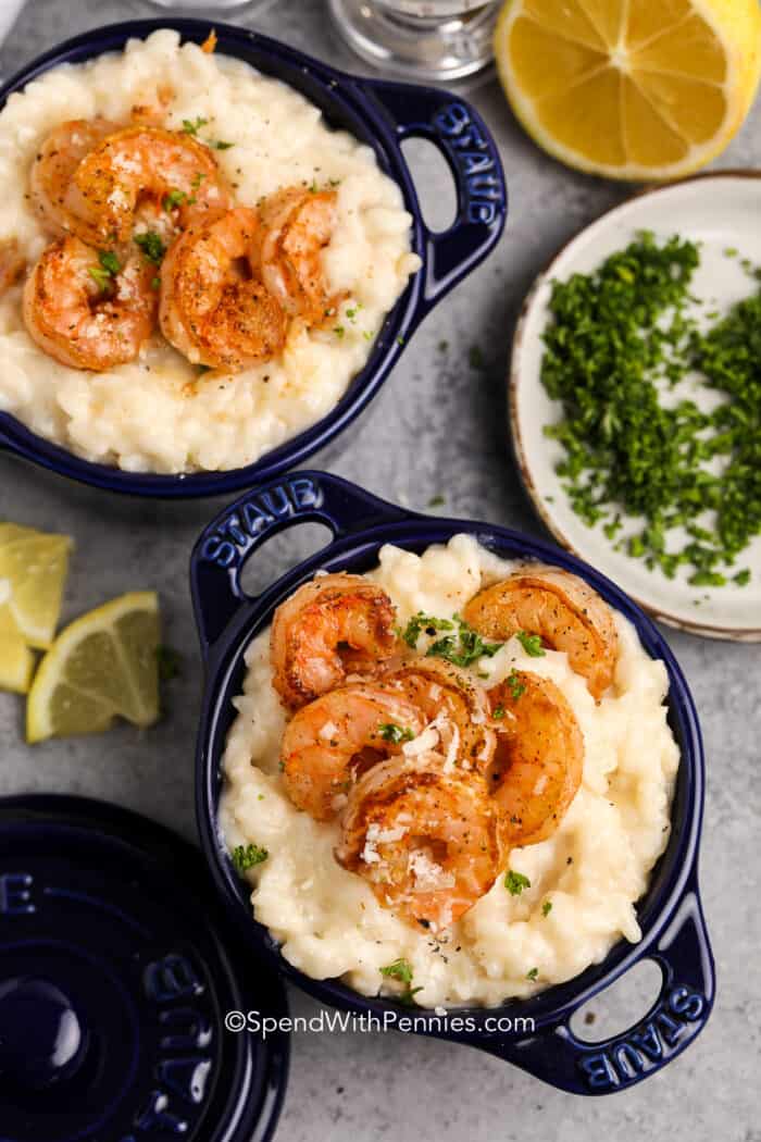 Lemon Shrimp Risotto - Spend With Pennies