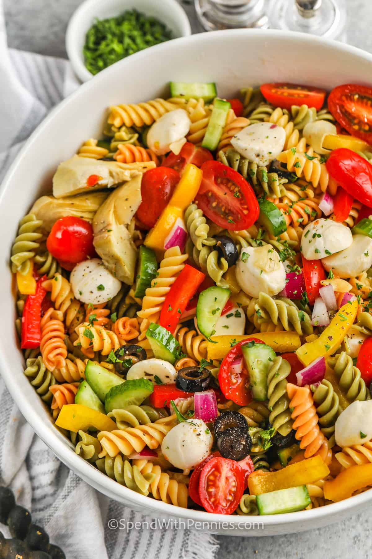 Easy Pasta Salad Recipe - Spend With Pennies