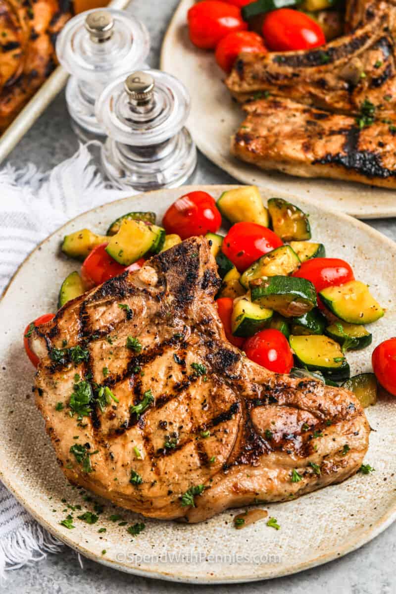 Grilled Pork Chops - Spend With Pennies