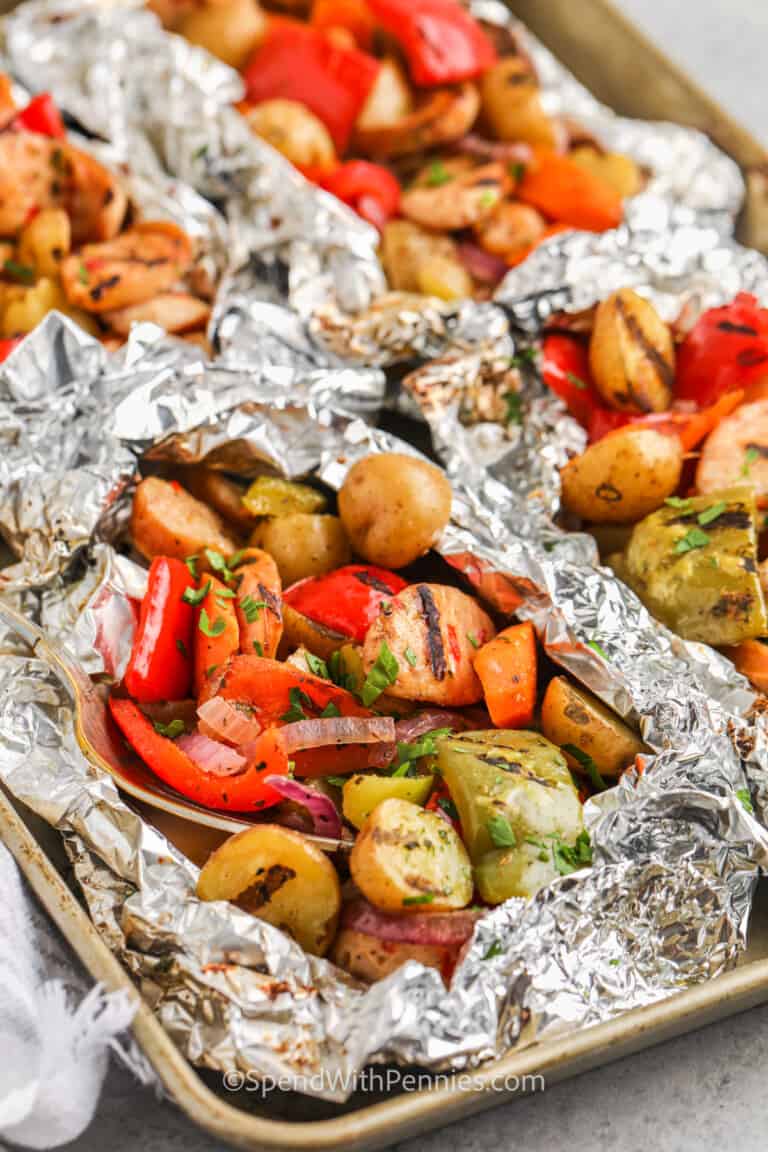 Sausage and Veggie Foil Packs