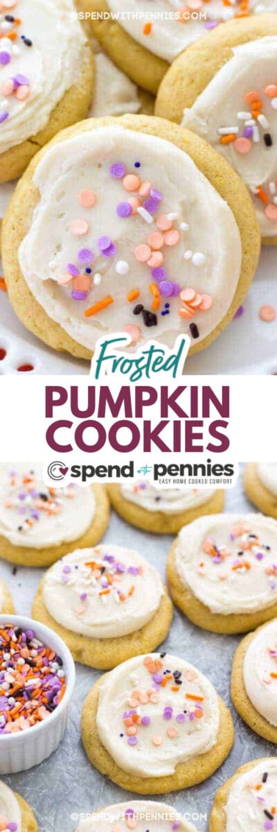 Frosted Pumpkin Cookies - Spend with Pennies