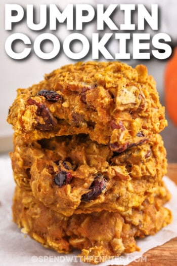 Healthy Pumpkin Oatmeal Breakfast Cookies - Spend With Pennies