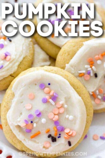 Frosted Pumpkin Cookies - Spend with Pennies