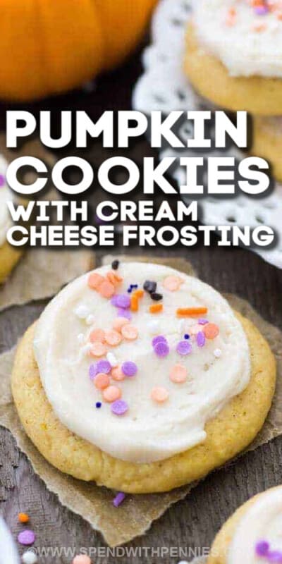Frosted Pumpkin Cookies - Spend with Pennies