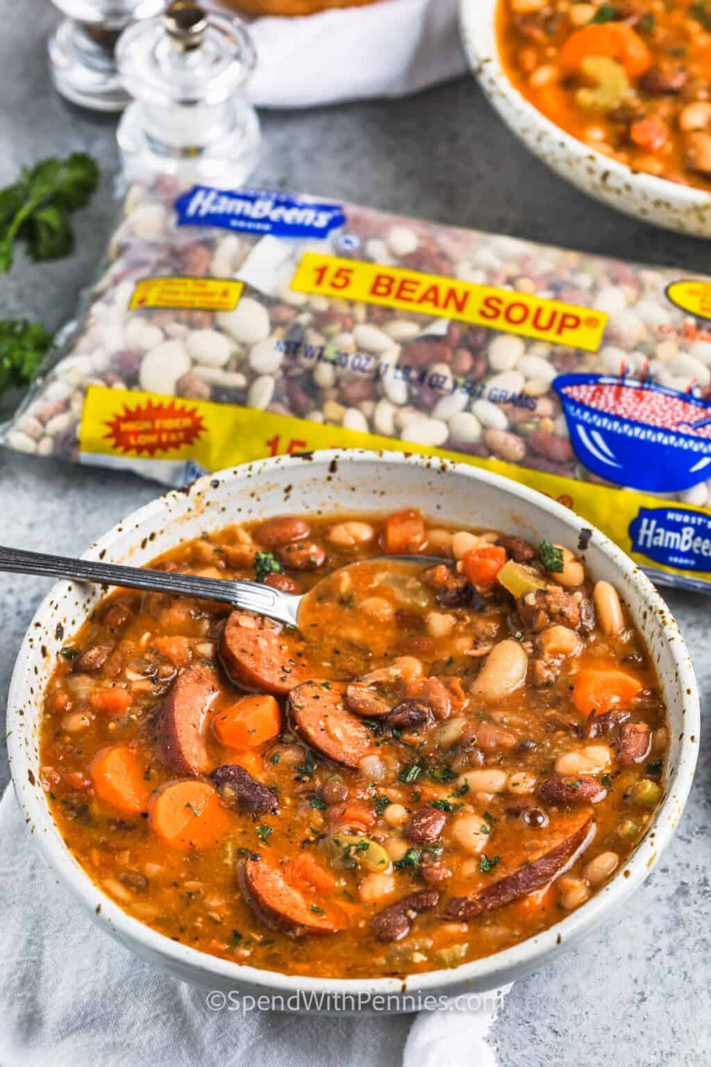 Hearty Bean Soup with Smoked Sausage