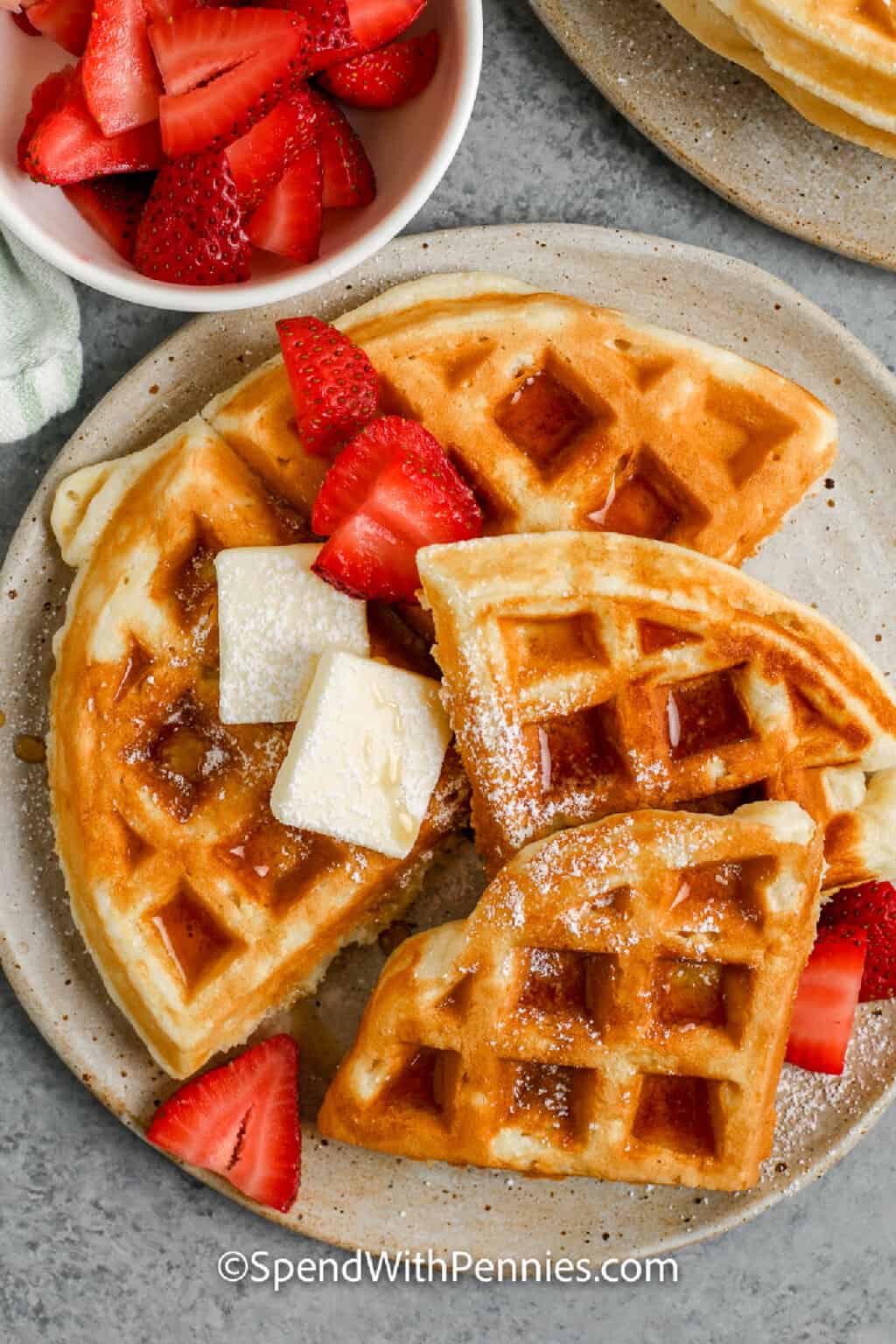 Homemade Waffle Recipe - Spend With Pennies