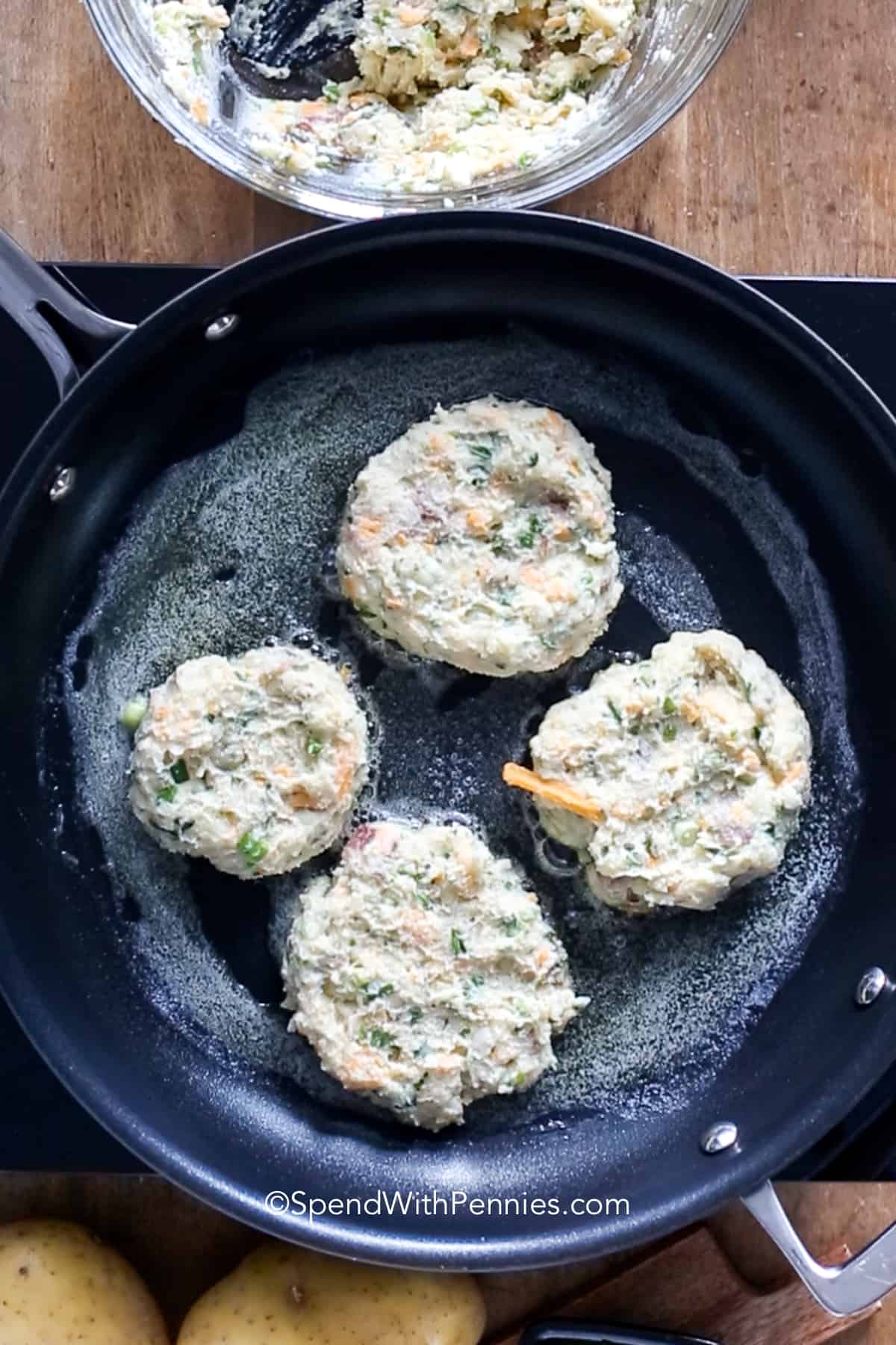 Loaded Mashed Potato Cakes
