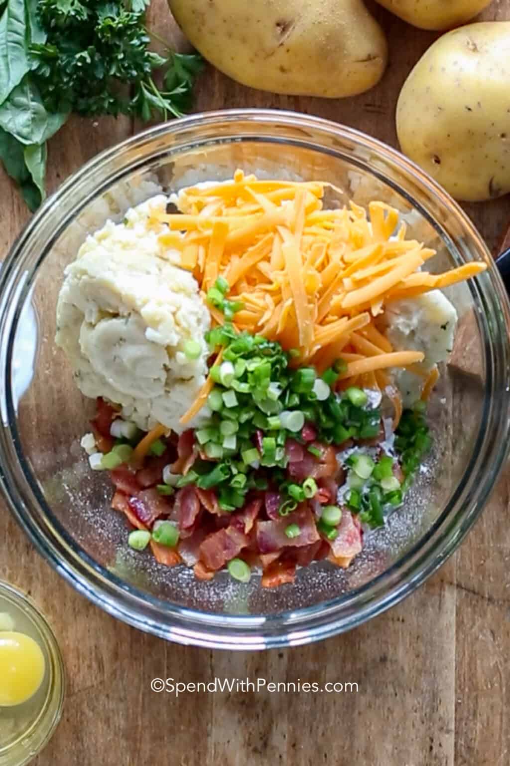 Loaded Mashed Potato Cakes