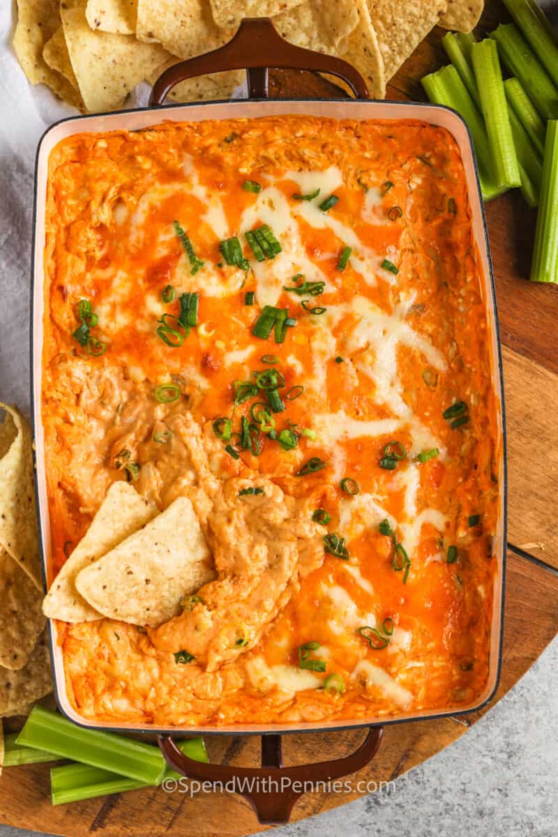The Best Buffalo Chicken Dip - Dine Ca