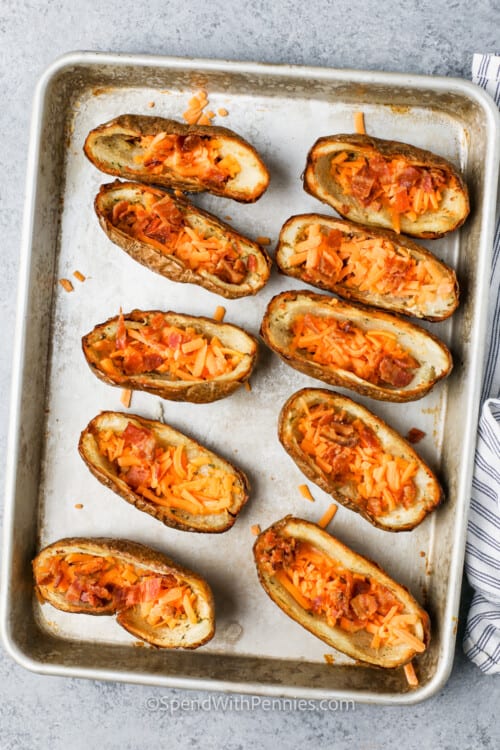 Crispy Oven Baked Potato Skins - Spend With Pennies