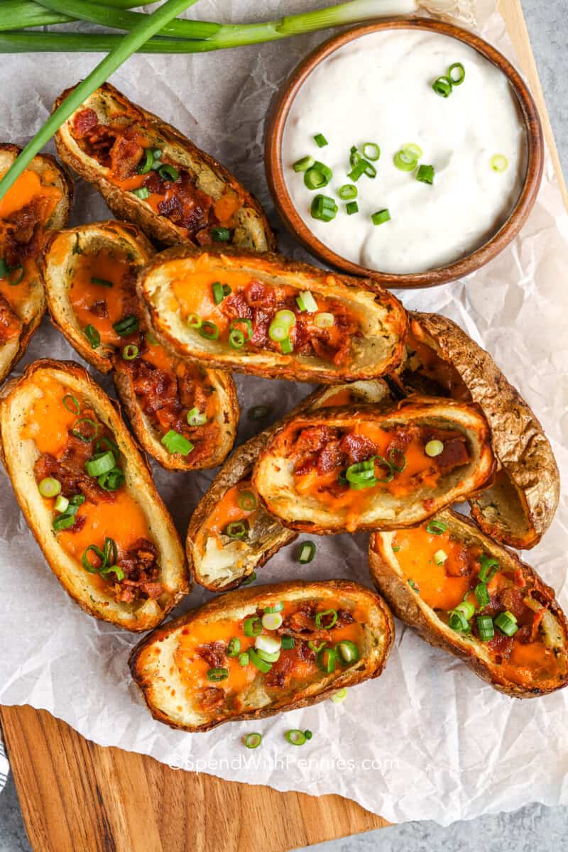 Crispy Oven Baked Potato Skins - Street Food Spectacle