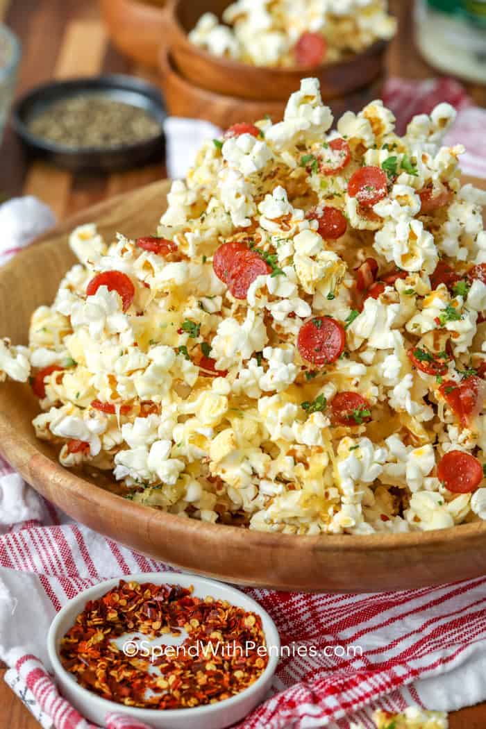 Pepperoni Pizza Popcorn Video - Spend With Pennies