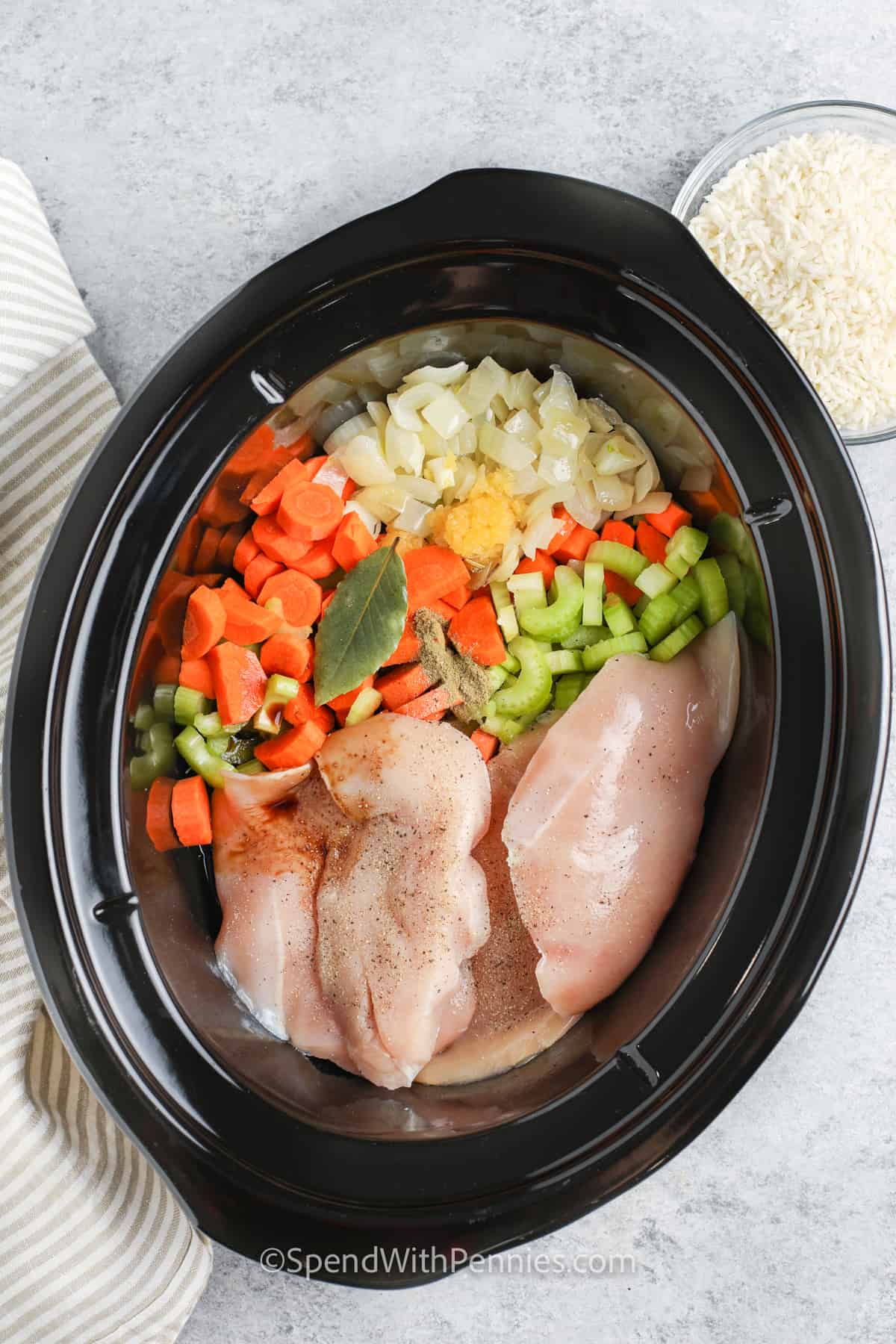 Crockpot Chicken Rice Soup