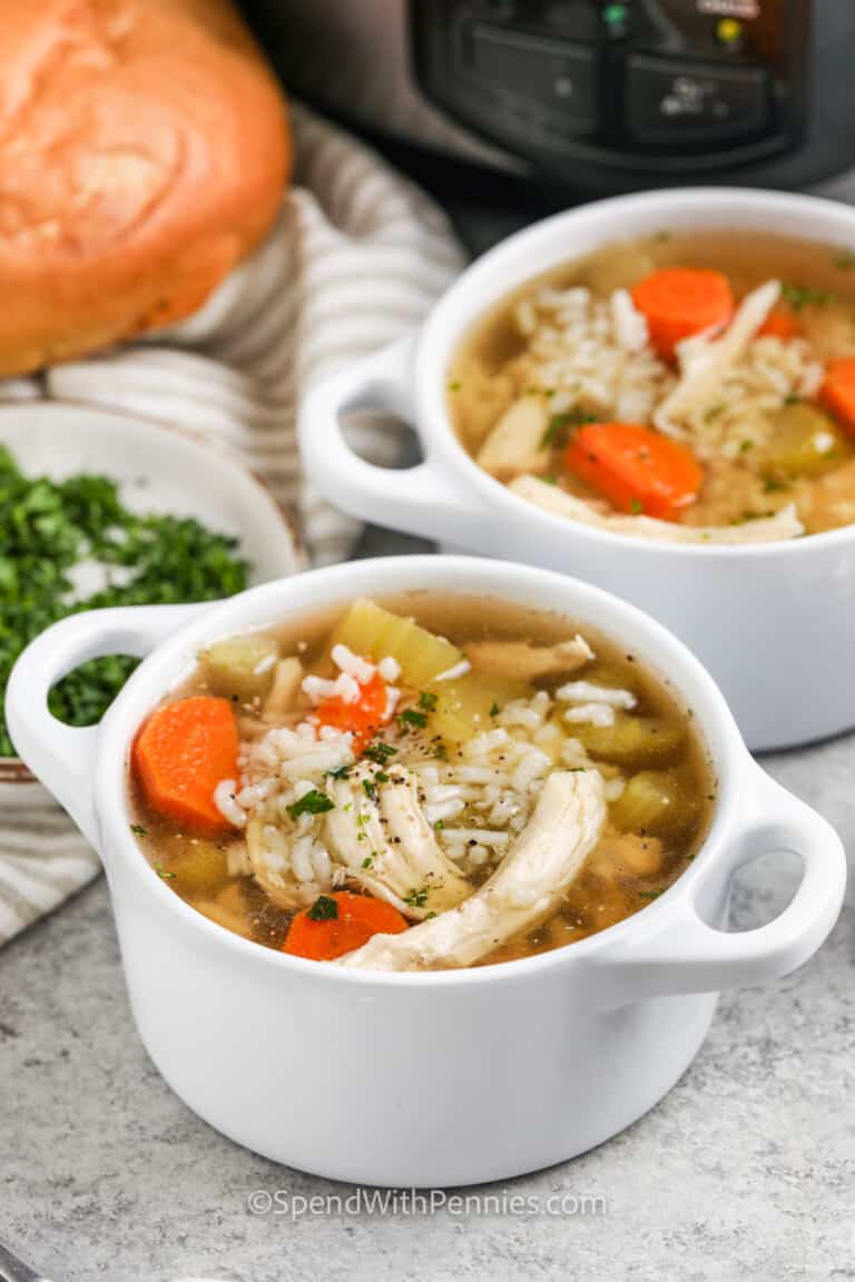 Crockpot Chicken Rice Soup
