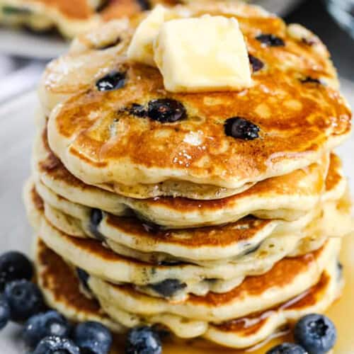 Fluffy Blueberry Pancakes - Spend With Pennies