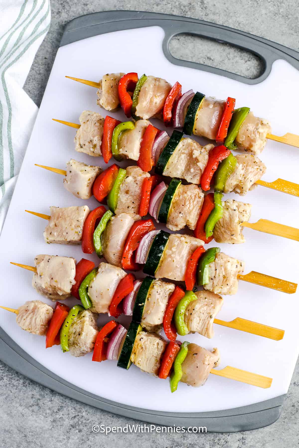 Greek Chicken Kabobs - Spend With Pennies