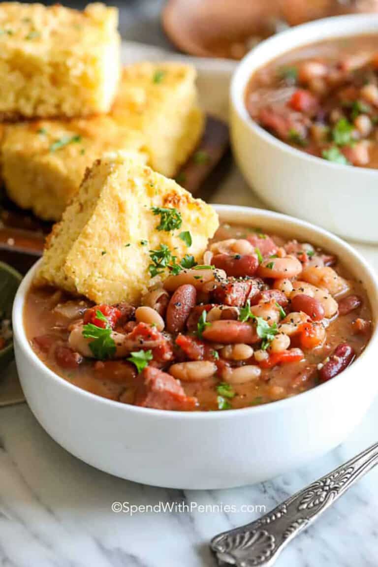 Slow Cooker Ham and Bean Soup - Spend With Pennies