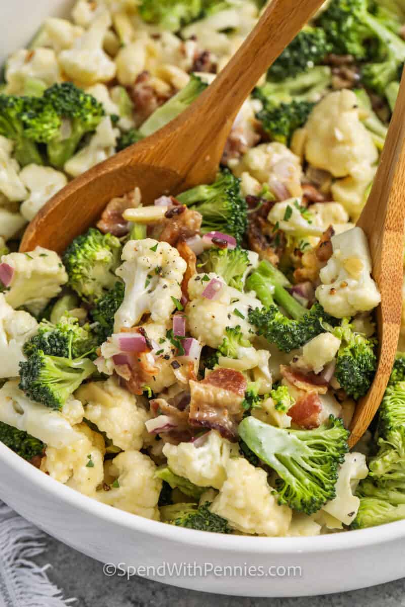 Broccoli Cauliflower Salad