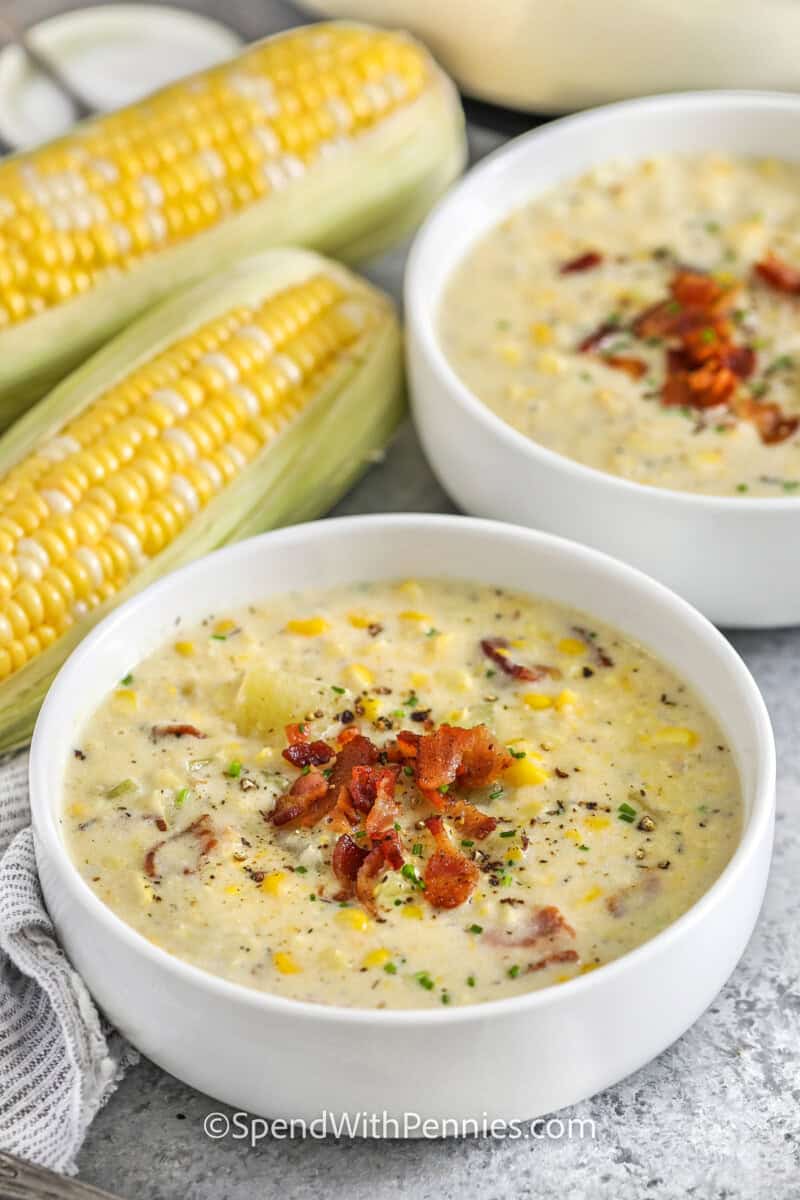 Corn Chowder Recipe - Spend With Pennies - Street Food Spectacle