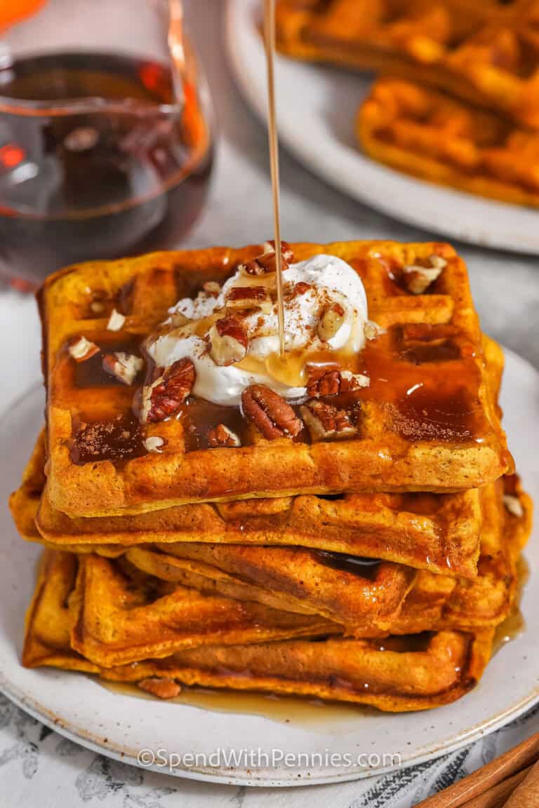Homemade Belgian Waffles - Spend With Pennies