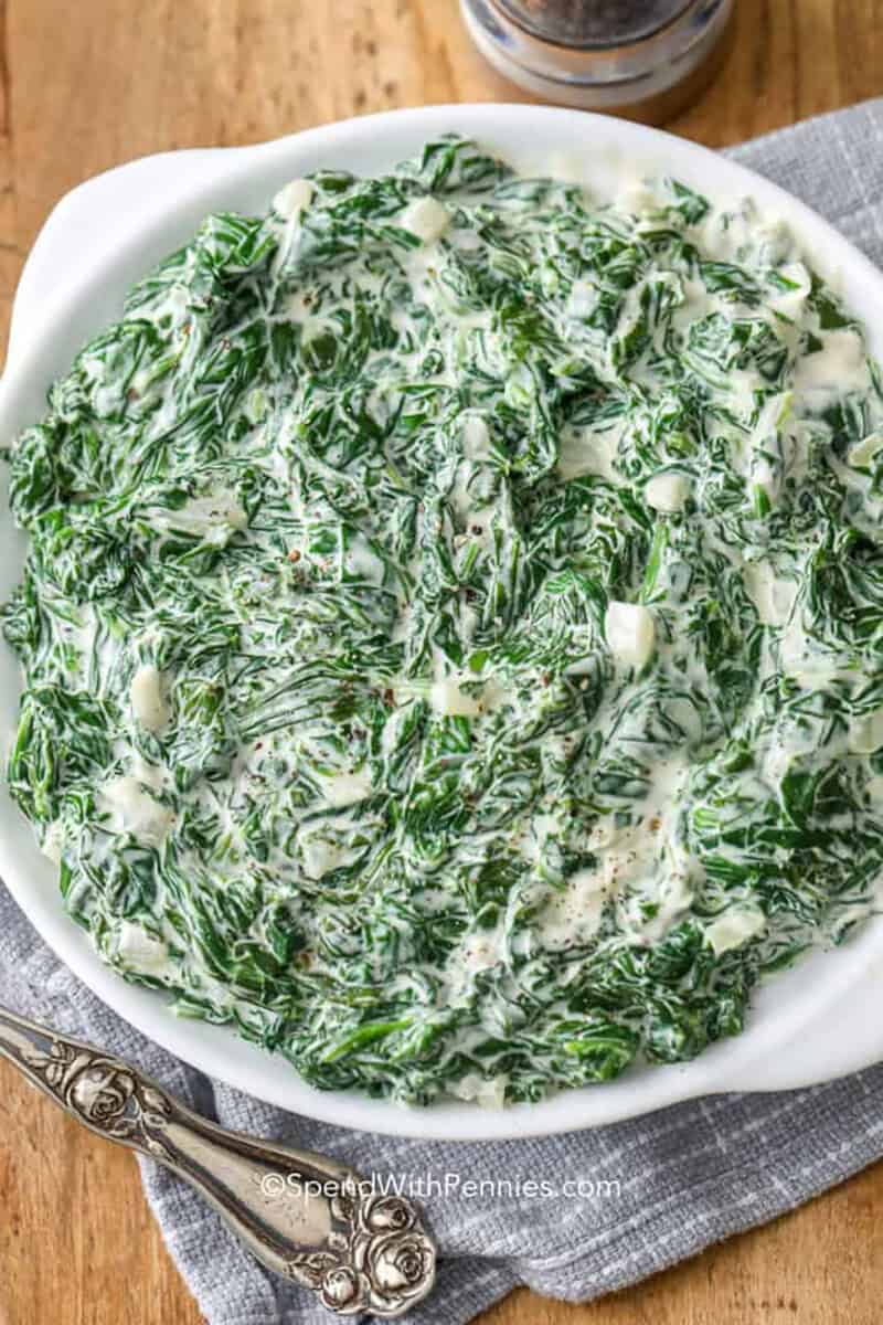 Easy Creamed Spinach Recipe - Spend With Pennies