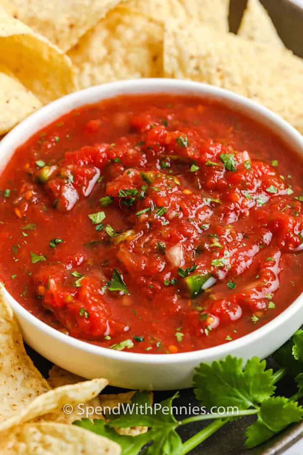 Homemade Salsa (Restaurant Style) - Spend With Pennies