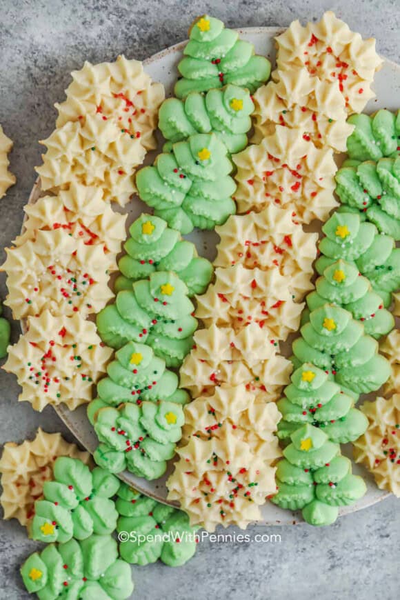Classic Spritz Cookies {Made with a Cookie Press!}