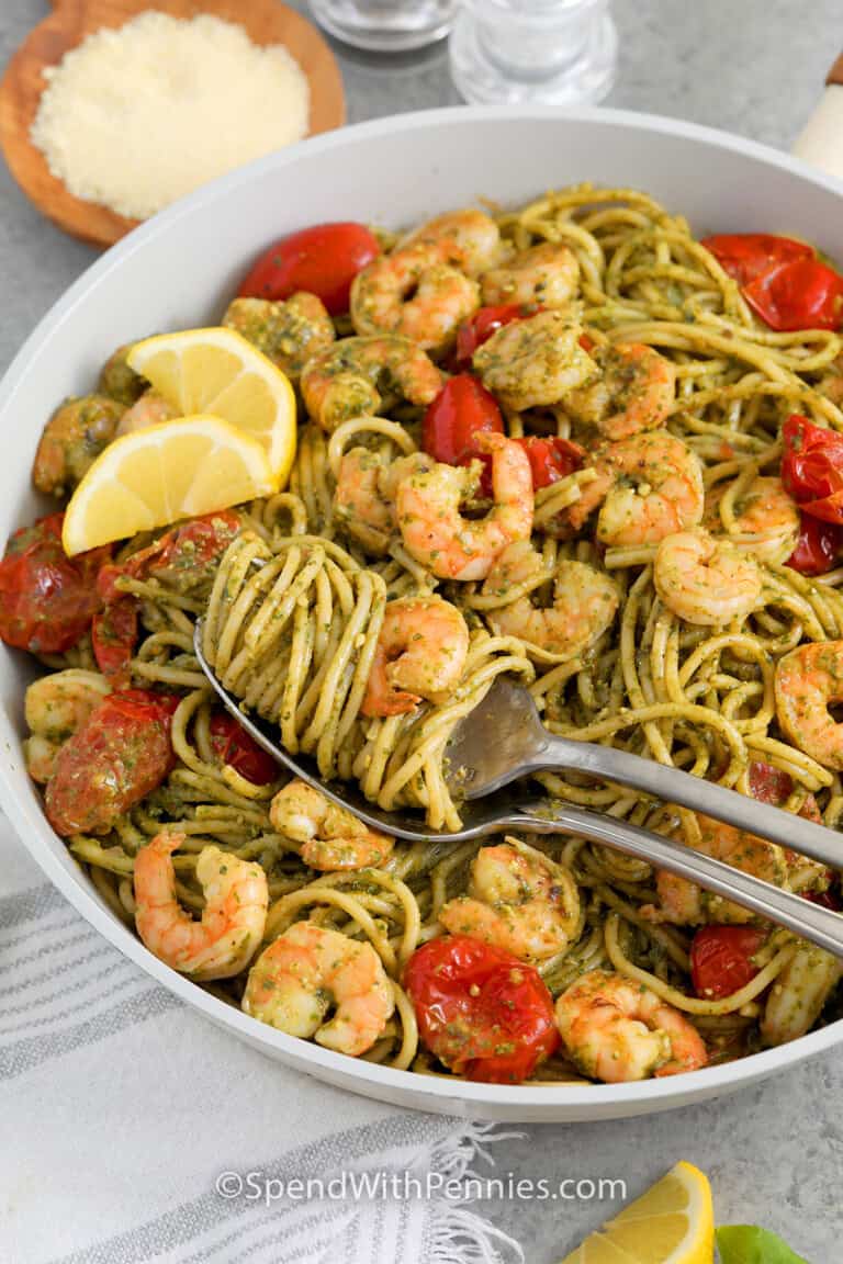 Shrimp Pesto Pasta
