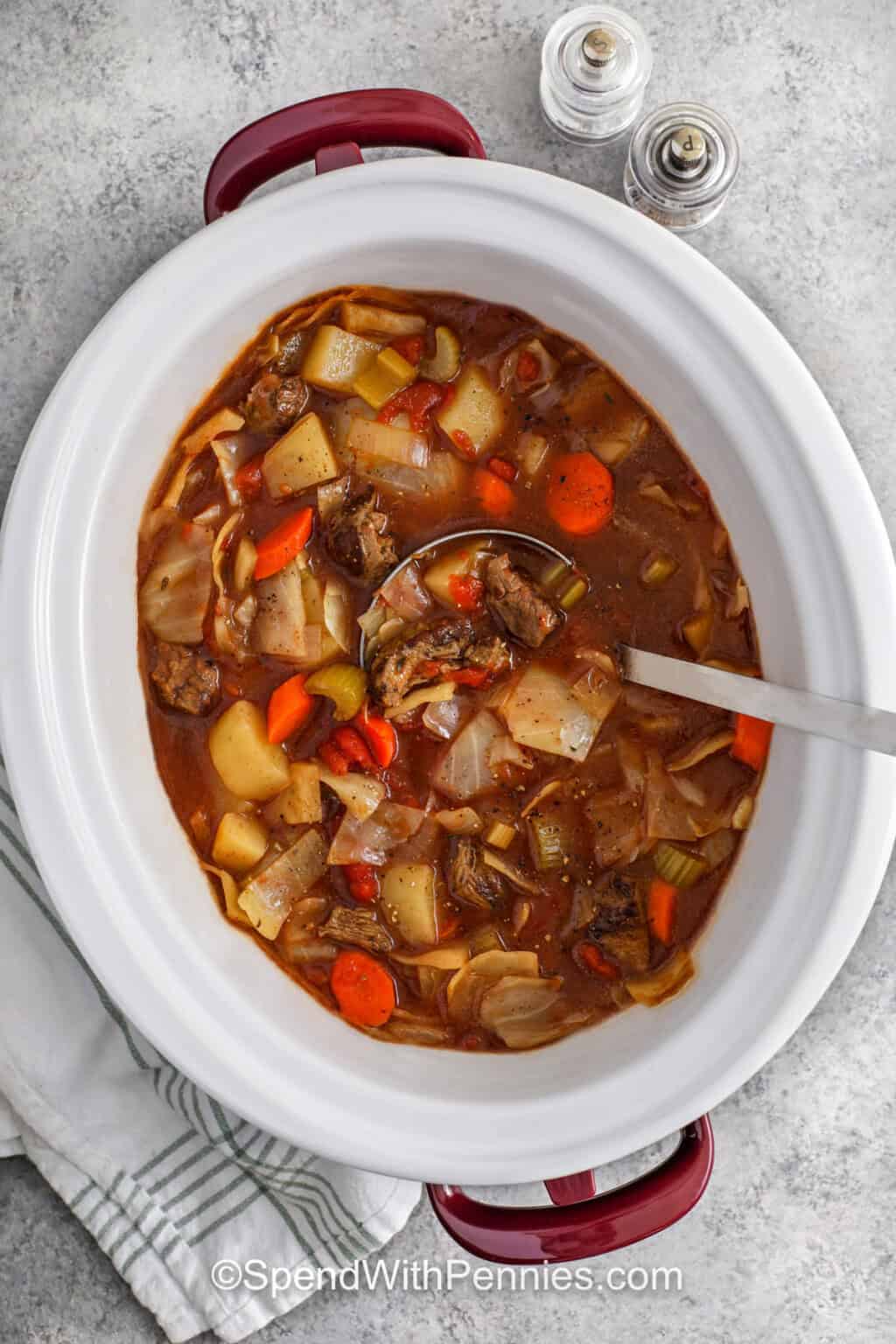 Slow Cooker Beef and Cabbage Stew